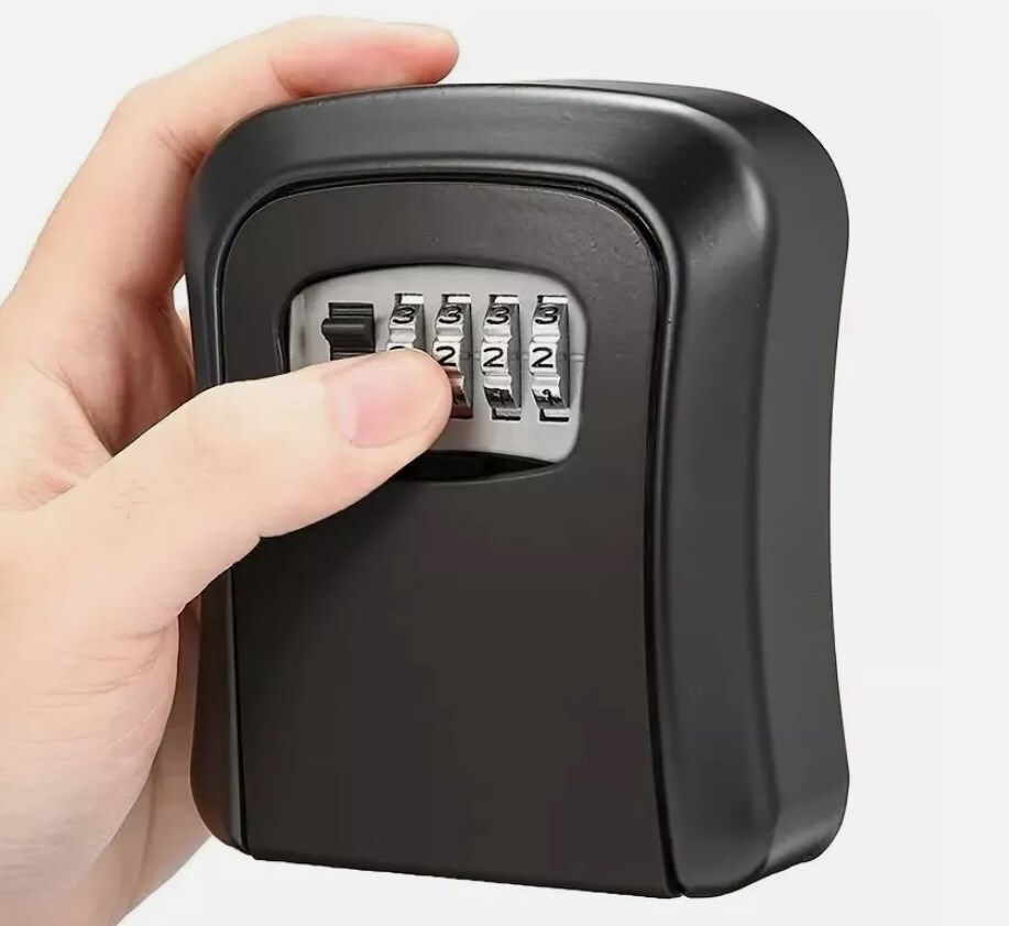 Key Safe Box 4 Digit Wall Mounted Outdoor Key Lock Box High Security ...