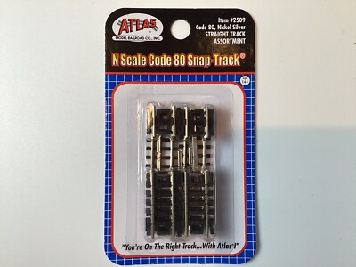 ATLAS N SCALE CODE 80 SNAP-TRACK ASSORTMENT OF STRAIGHTS 10 PIECES ...