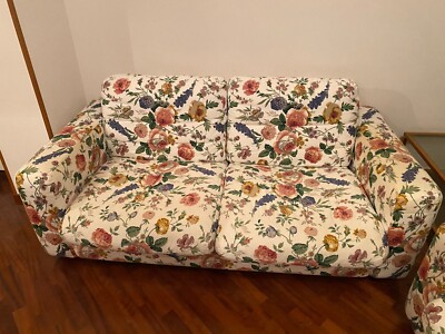 Coppia di Divani 2 posti e 1 posto bianchi con fiori | eBay