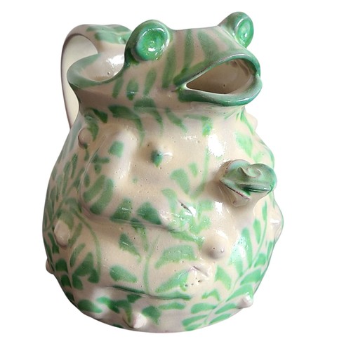 Mexican Pottery Frog Pitcher Signed Creamer 5 Inch | eBay