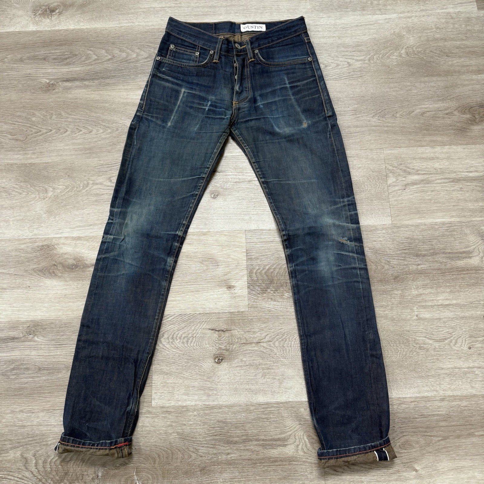 GUSTIN Skinny Raw Selvedge California Denim Jeans Siz… - Gem