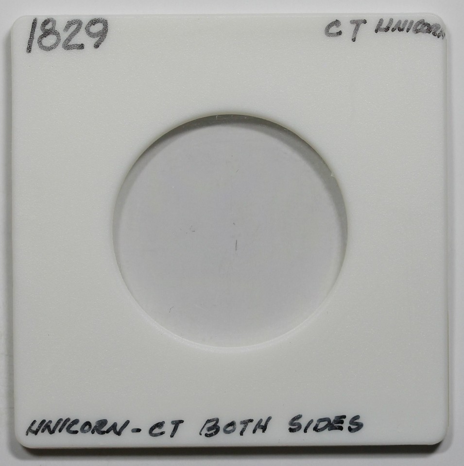 1829 Classic Head Half Cent, C-1, Unicorn and "CT" counterstamps, Brunk ...