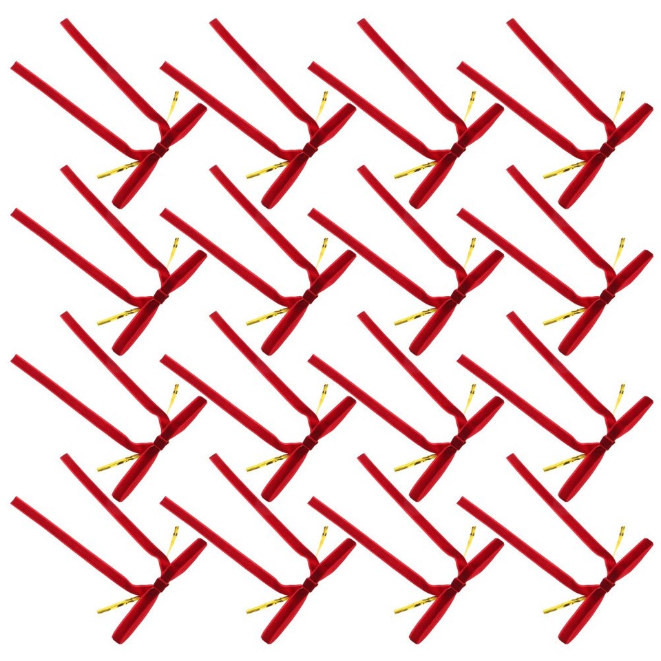 20 Pcs Velvet Bow Wedding Chair Back Burgundy Ribbon Bows Christmas ...