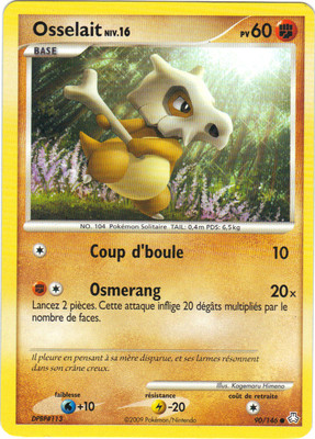 Pokemon No. 90/146 - Cubone Level 16 - PV60 ( Ref. 7992) | eBay