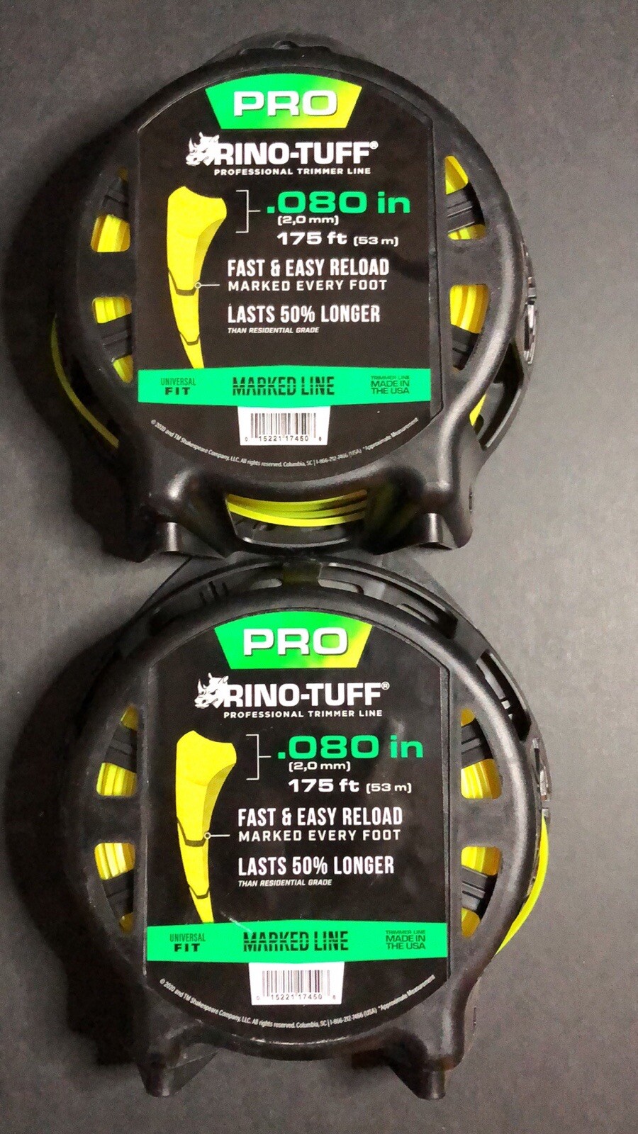 2 PACK - Rino-Tuff Pro Universal Fit .080 in. Marked Trimmer Line 175ft ...