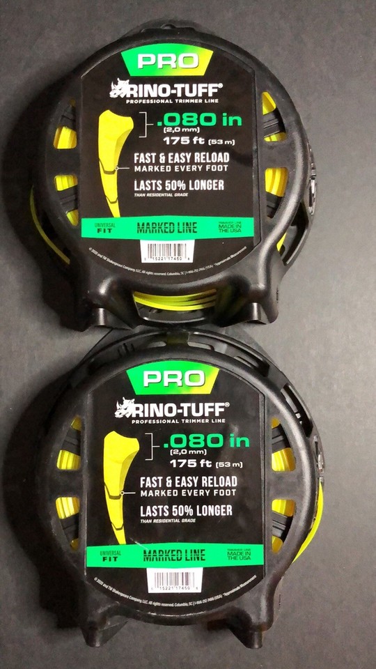 2 PACK - Rino-Tuff Pro Universal Fit .080 in. Marked Trimmer Line 175ft ...
