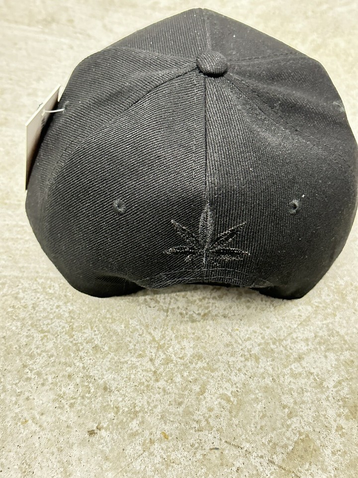 MARIJUANA HIGH CANNABIS Black HEMP LEAF WEED PLANT 420 SMOKE CAP HAT | eBay