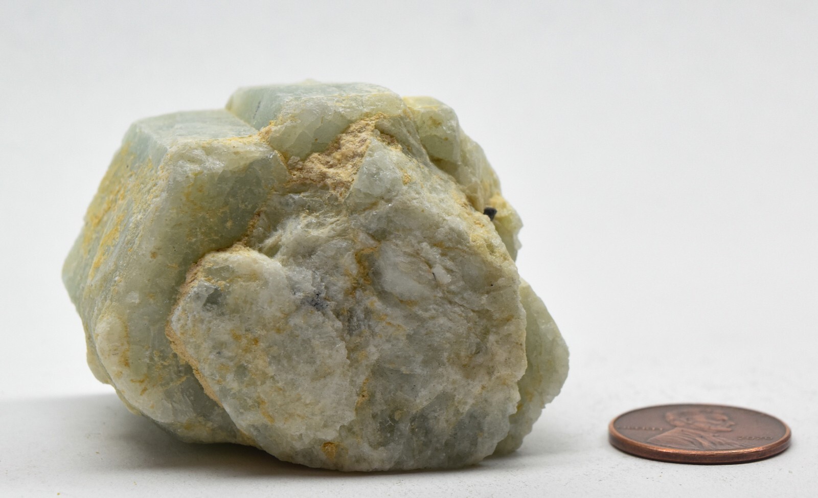 95g 49mm Blue Aquamarine Rough Natural Beryl Gemstone Crystal Mineral ...