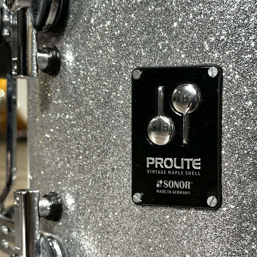 Used Sonor Prolite 5pc Drum Set Silver Sparkle - Good | eBay