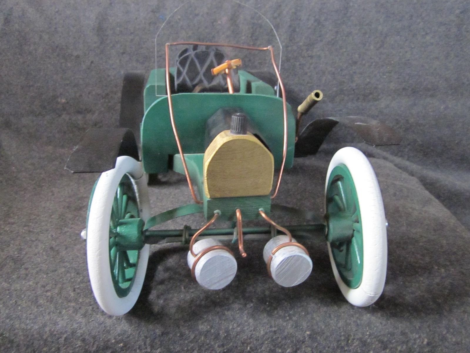 Rustic Green Ford Model T Wood Car, 14 1/2" long, 9" tall, 7 1/2" wide ...