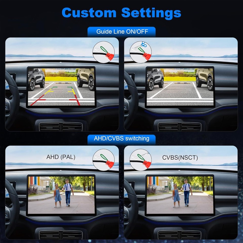 CMOS Car Rear View Backup Camera Reverse Camera 8 LED HD Night Vision ...