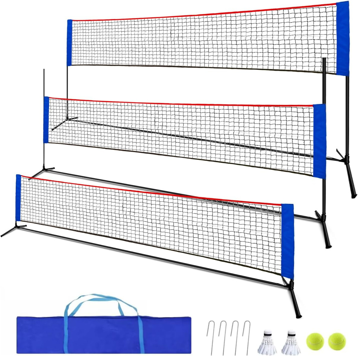Pickleball Badminton Net Portable Foldable Net for Game Training ...
