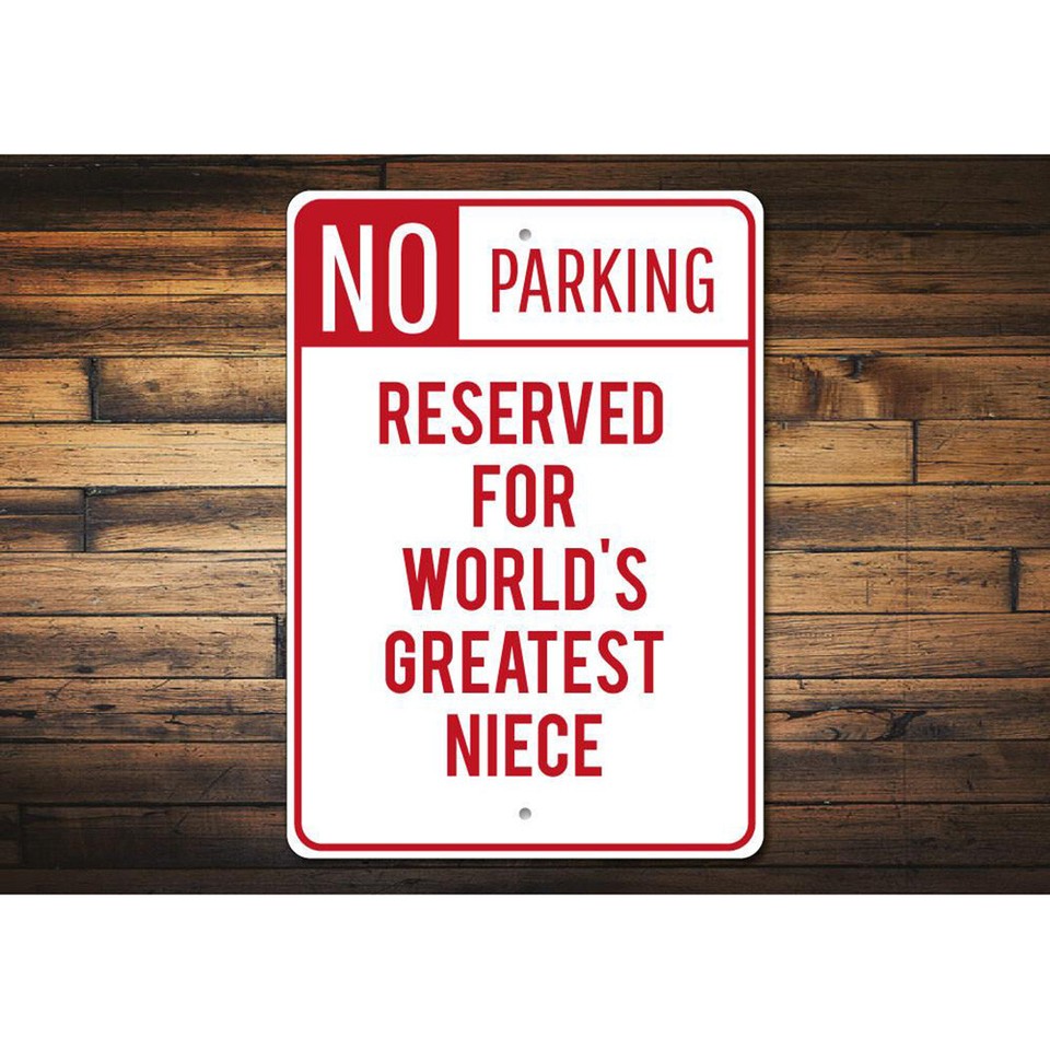 Niece Parking Sign, Niece Garage Aluminum Metal Decor Sign | eBay