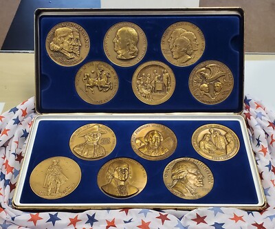 U.S. Capitol Historical Society 3" Bronze Medal Set With Lined Display Case | eBay