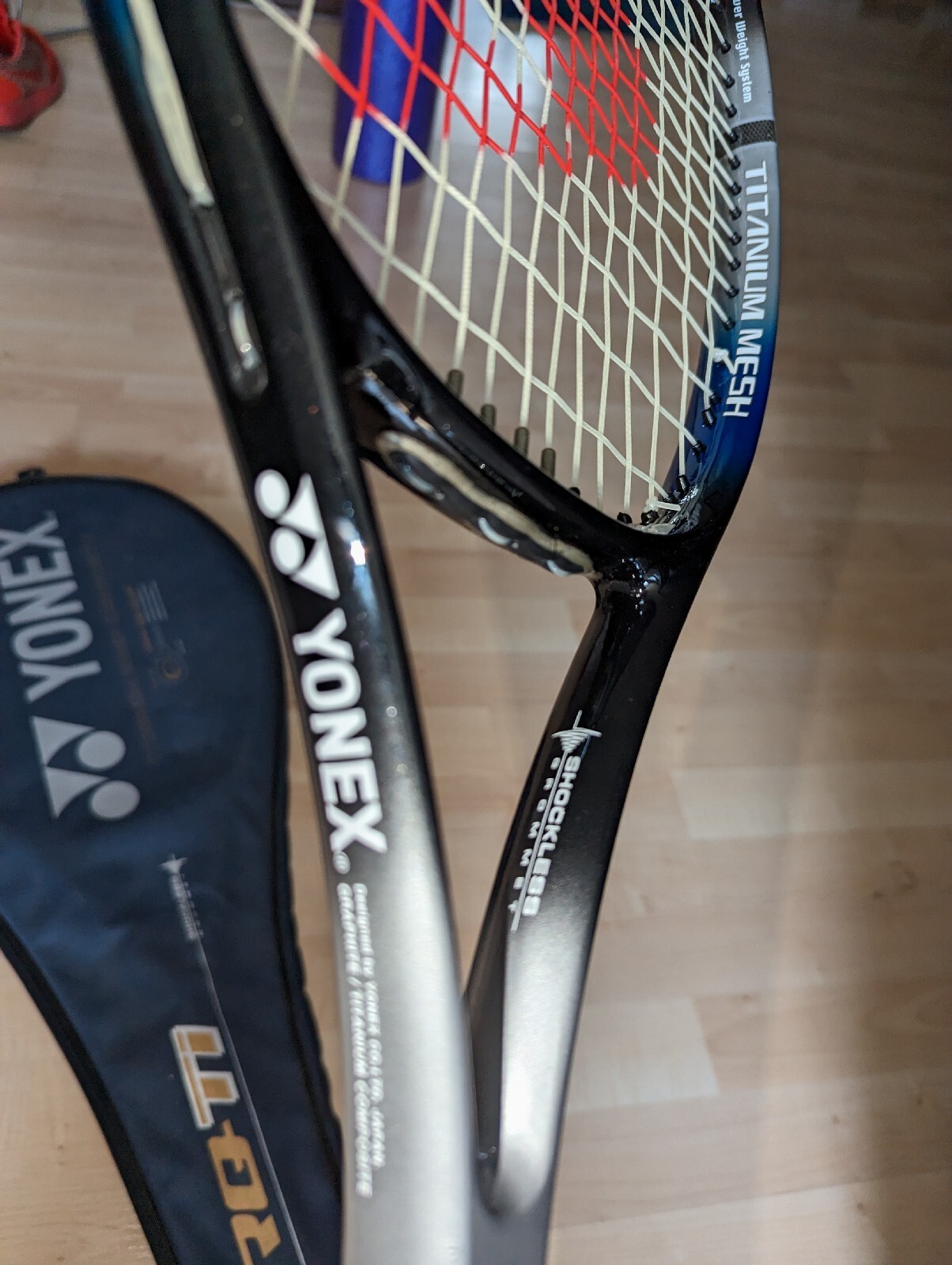 Yonex RQ-TI Power Titanium Mesh Shockless Isometric Tennis Racquet ...