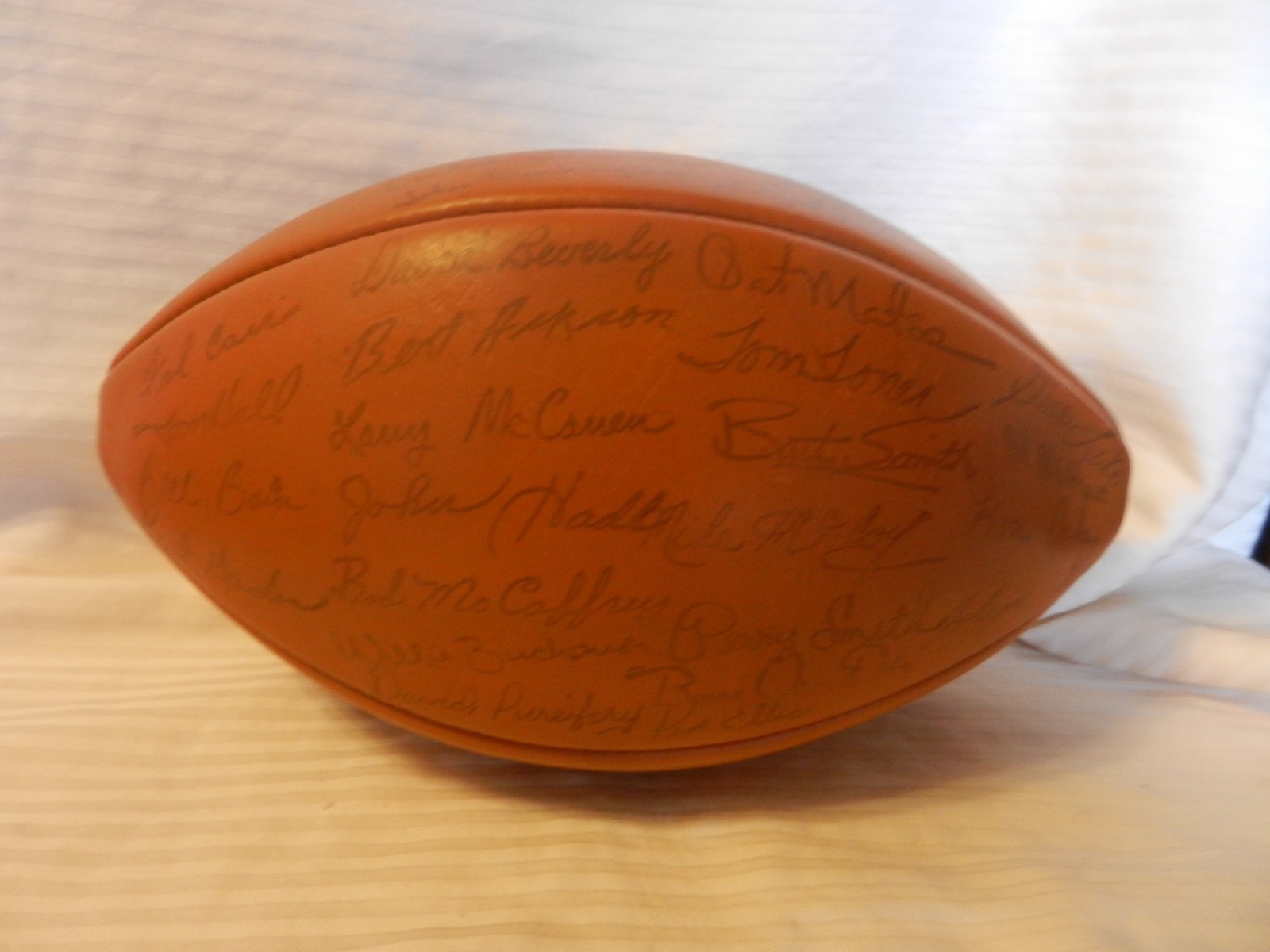 Green Bay Packers Printed Team Signatures Wilson Football From 1970s ...