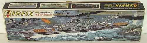 RARE 1963 - Airfix Craft Master #1802-150 Bismarck Battleship 1:600 (PV ...
