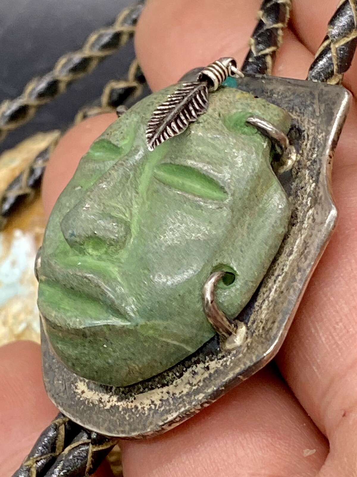 One-Of-A-Kind Vintage Taxco HECTOR AGUILAR Sterling Aztec Warrior Bolo ...