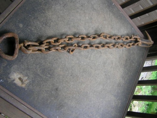 Dixie No.0 antique logging log dogs blacksmith chain | eBay
