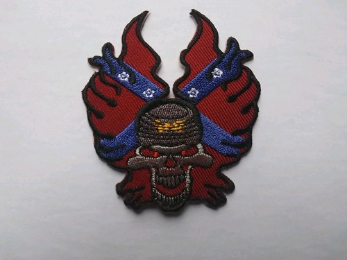 REBEL SKULL BIKER MOTORCYCLE LEATHER JACKET VEST IRON ON PATCH | eBay