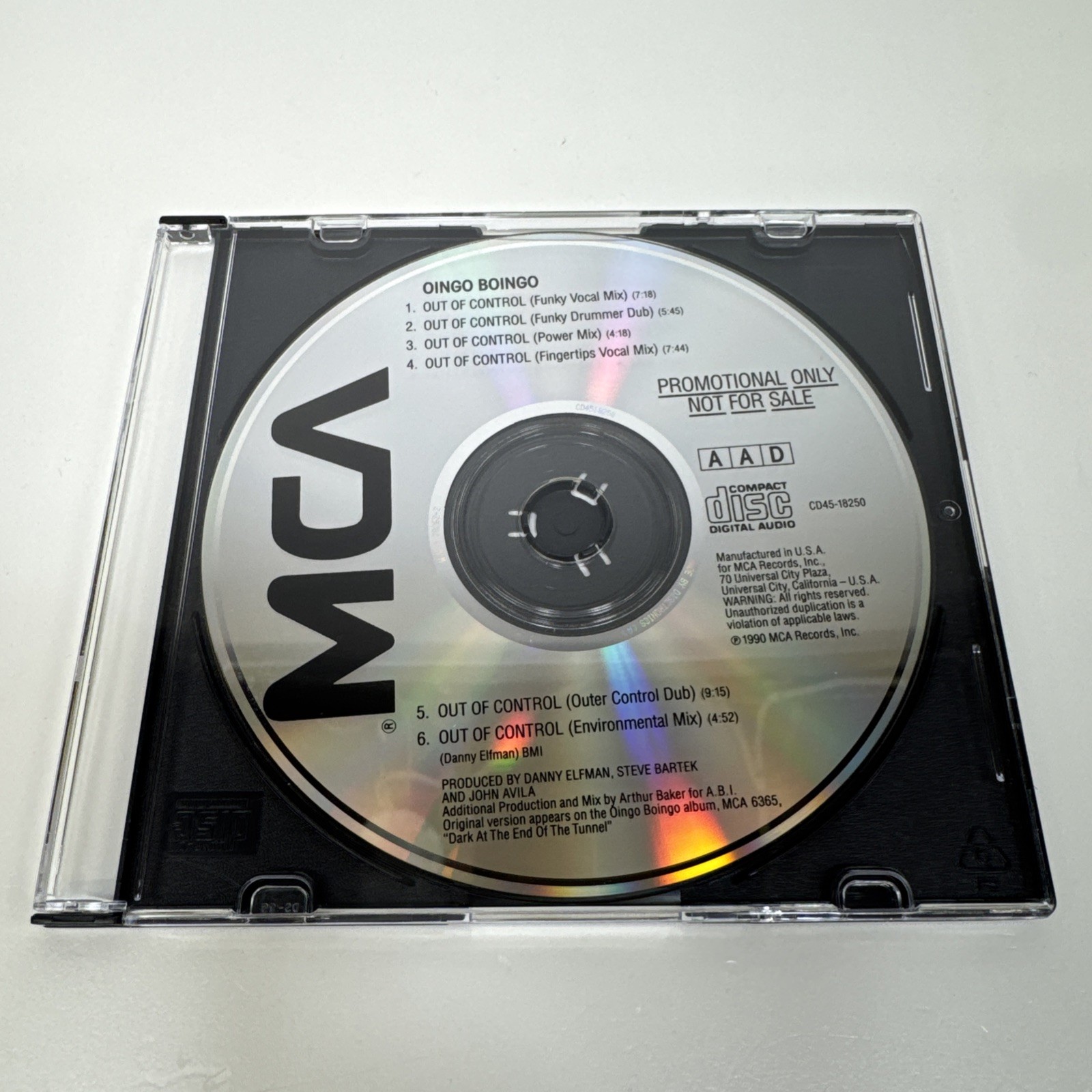 OINGO BOINGO Out Of Control Promo CD Single (Disc Only) | eBay