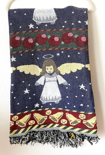 Crown Crafts USA Cotton Throw Blanket Angels Christmas Stars Bells ...