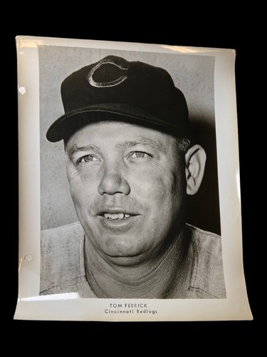 1950s Tom Ferrick Cincinnati Red REDLEGS Team Issue Press Stamped 8x10 ...