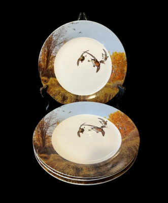 Ducks Unlimited Salad Dessert Plates Duck Hunting 7-1/2" Set of 4 | eBay