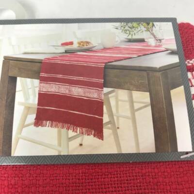 Threshold Table Runner- Red 100% Cotton | eBay
