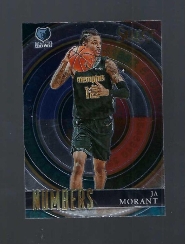 2020-21 Panini Select "JA MORANT" NUMBERS Insert #18 Base! 2nd Yr ...