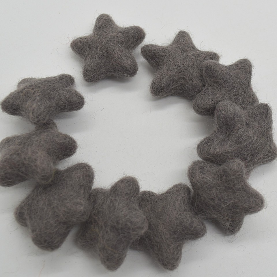 100% Wool Felt Stars- 3cm – 10 pcs - Pick from 90 Colours – Craft ...