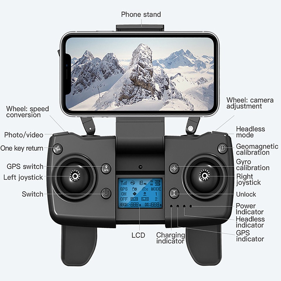 Drone Brushless Mini Aerial Drone 5G HD 4K Dual-Camera Folding RC ...