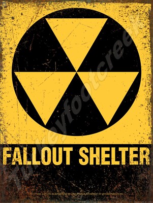 Rust Look Fallout Shelter Metal Sign 3 Sizes to Choose From | eBay