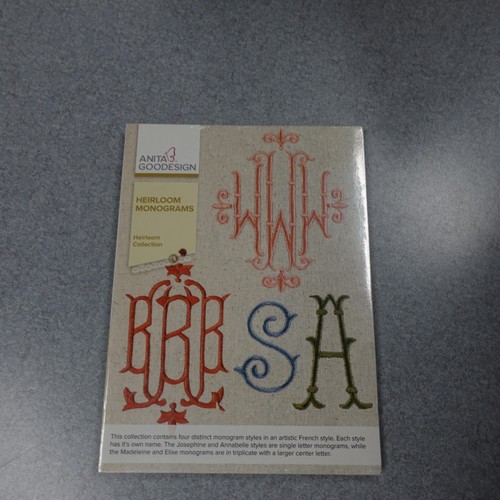 Anita Goodesign heirloom monograms heirloom collection Embroidery ...