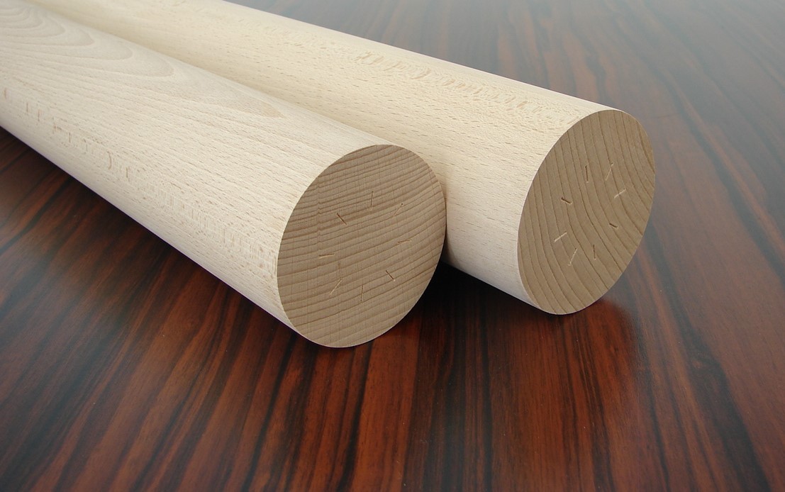 Rundstab Buche Ø 70 und 75mm x 1000mm Rundstäbe Holzrundstab Rundholz ...