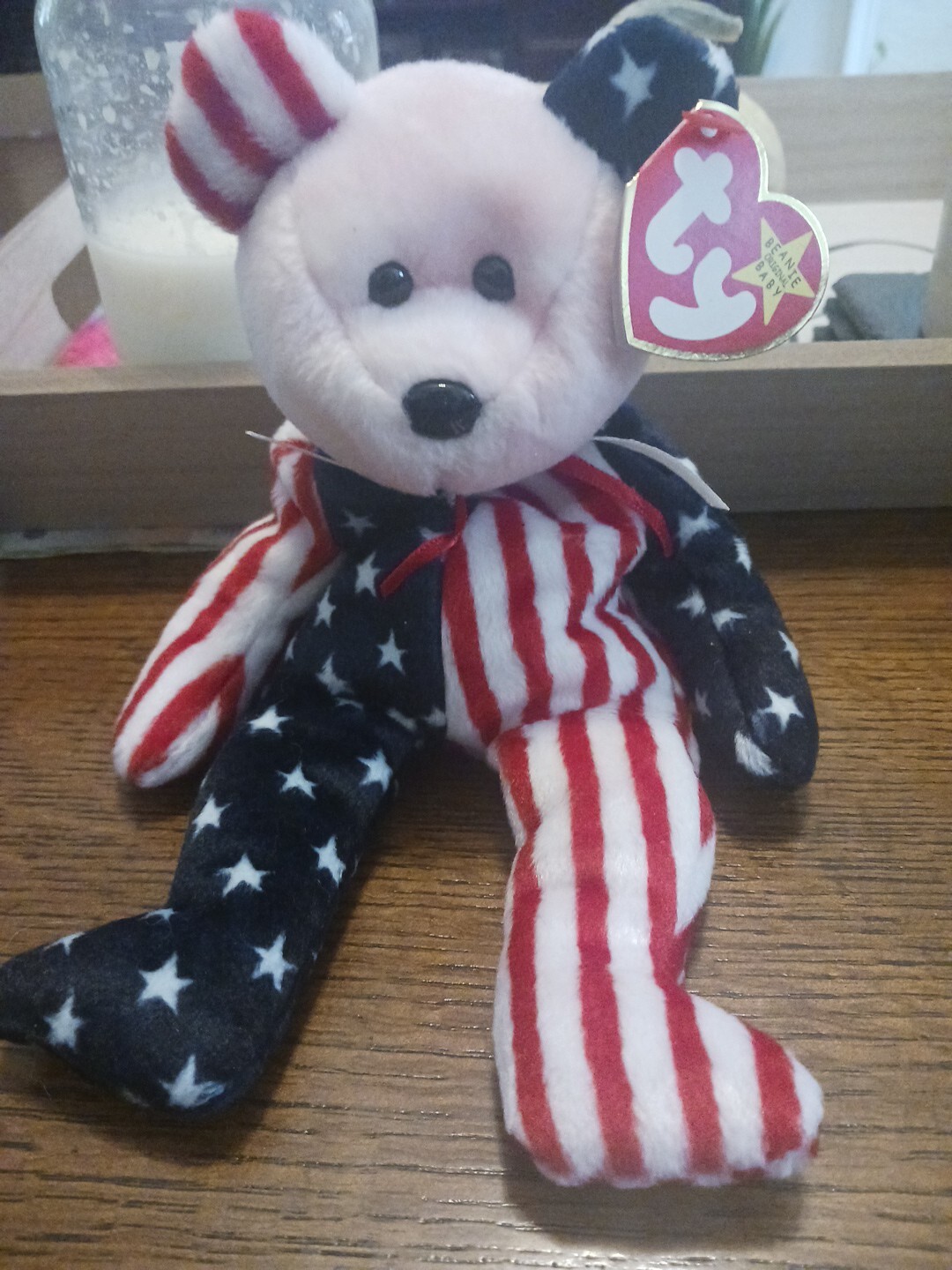 Ty Beanie Babies 1999 Spangle The Bear Pink Face Tags Attached | eBay