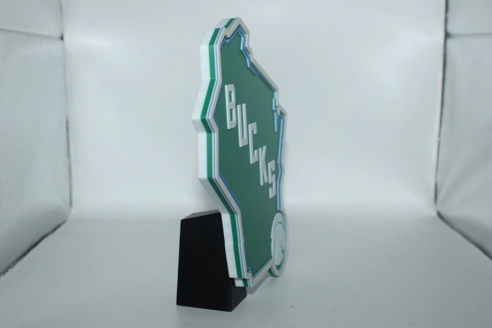 Milwaukee Bucks 3D printed Logo Sign Wall Desk Shelf Art | eBay