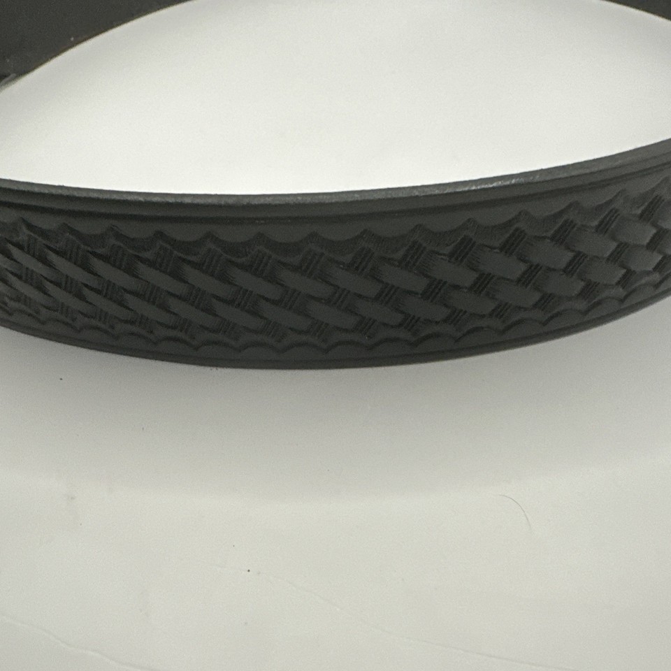 Bianchi 36 #B8 Mens Black Tooled Woven Leather Belt 1.75" Remington ...