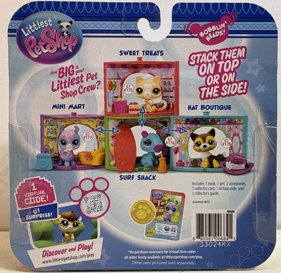 Littlest Pet Shop Pet Nook Mini Mart G7 #177 Purple & Pink Llama w ...