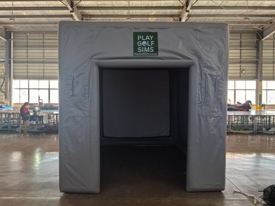 13ft Deep Portable Inflatable Golf Simulator Enclosure Golf Tent With ...