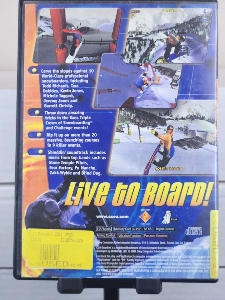 Cool Boarders 2001 (Sony PlayStation 2, 2001) PS2 Video Game ...