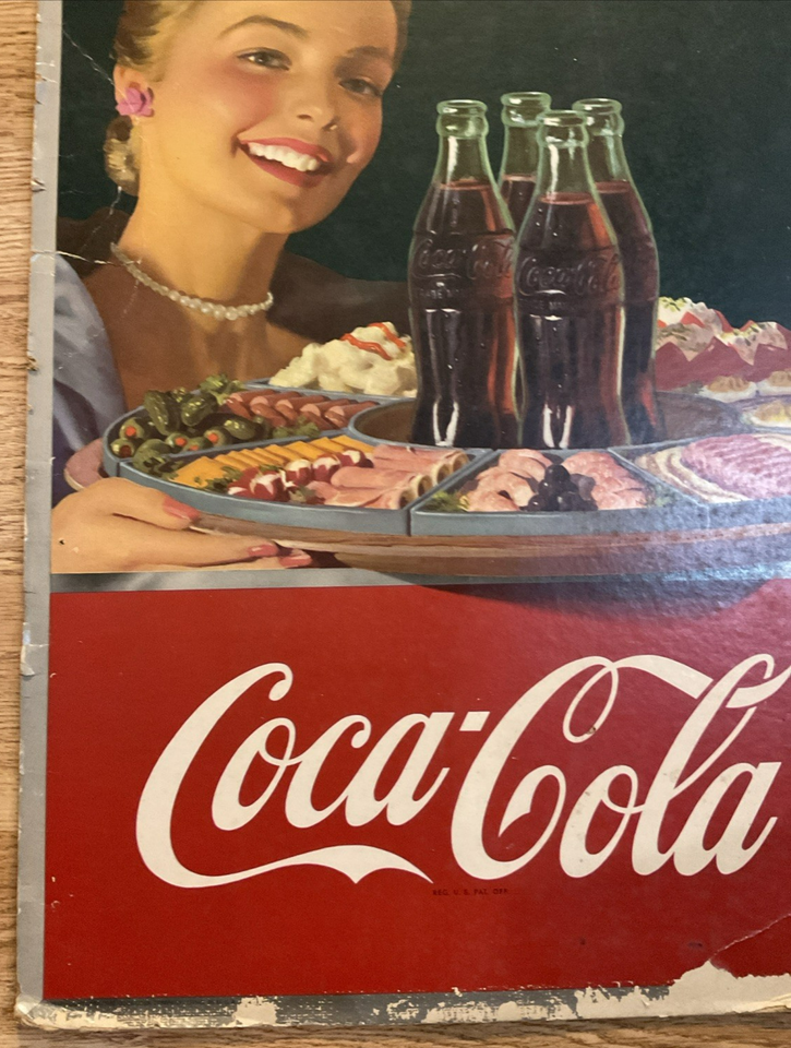Enjoy Food Coca Cola Soda Pop Advertising Store Cardboard Standee ...