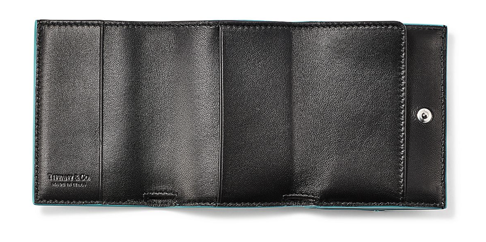 Compact wallet in Tiffany Blue leather. Compact wallet in Tiffany Blue ...