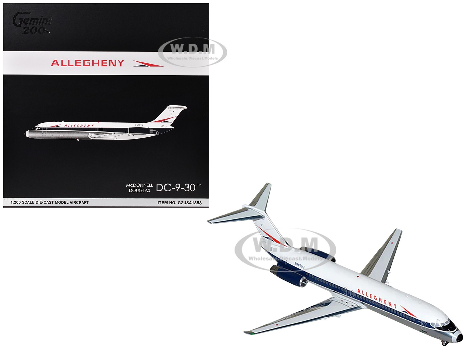 MCDONNELL DOUGLAS DC-9-30 AIRCRAFT ALLEGHENY AIRLINES 1/200 GEMINIJETS ...