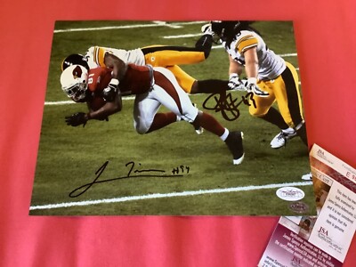 TROY POLAMALU TIMMONS DUAL SIGNED 8x10 PHOTO PITT STEELERS AUTOGRAPH ...