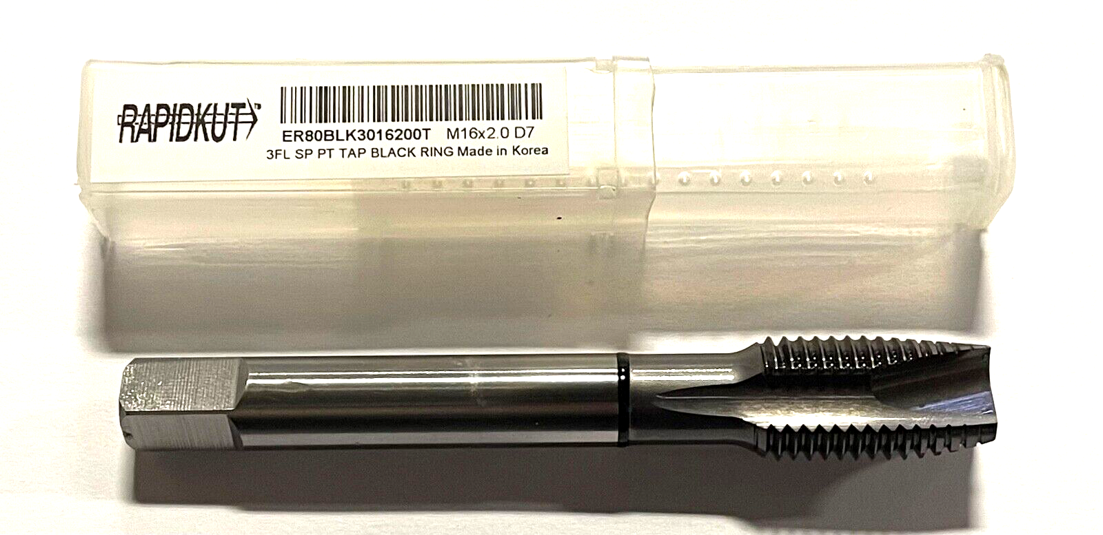 RapidKut M16 x 2mm HSSE-V3 Spiral Point Plug Tap TiCN Coating 3FL Black ...