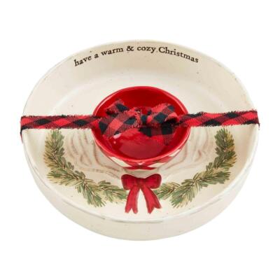 Mud Pie Home WARM & COZY CHRISTMAS Lodge Deer Antler Chip Dip Set | eBay