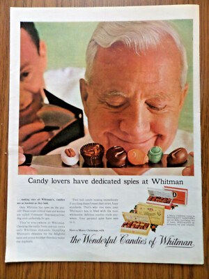 1964 Whitman's Candy Ad Candy Lovers Have Dedicated Spies at Whitman | eBay