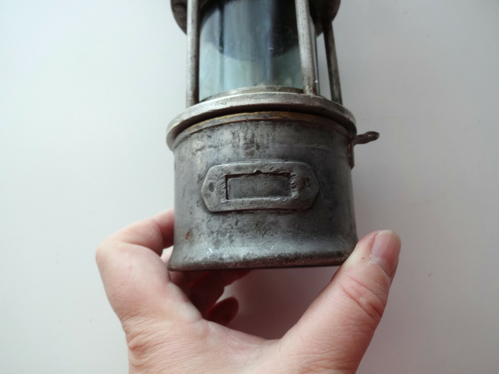 Original Antique Steel Coal Miners Oil Lamp with Hook | eBay