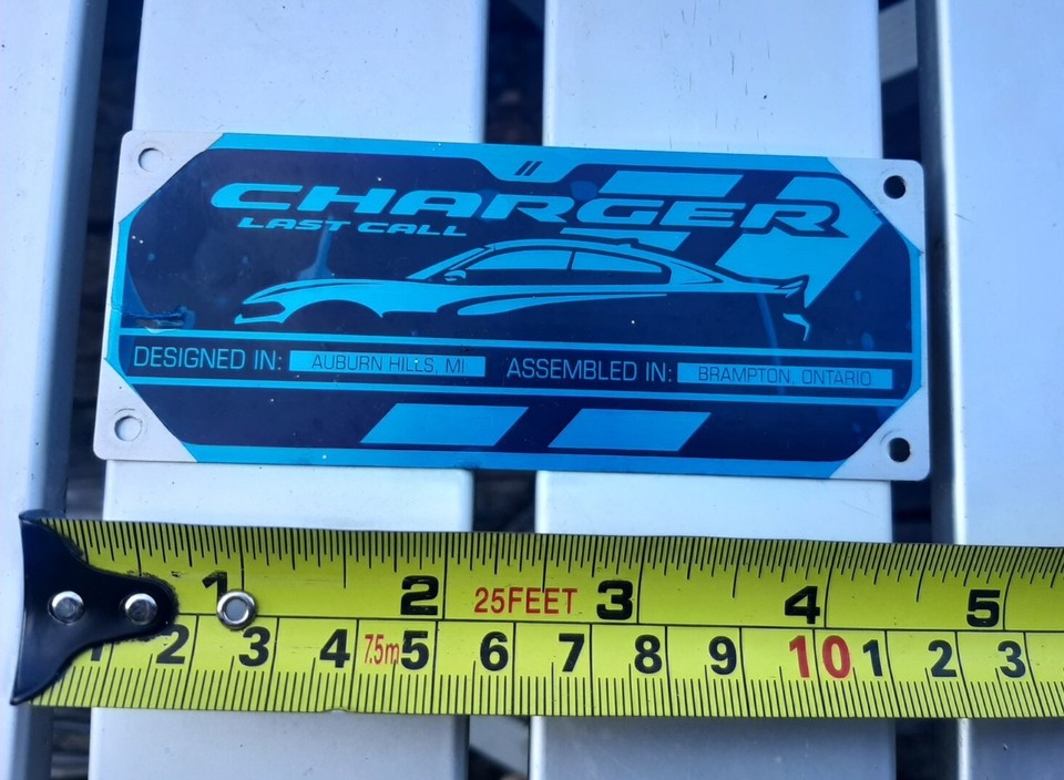 Dodge Charger Last Call Plate Plaque Mopar 9404949 | eBay